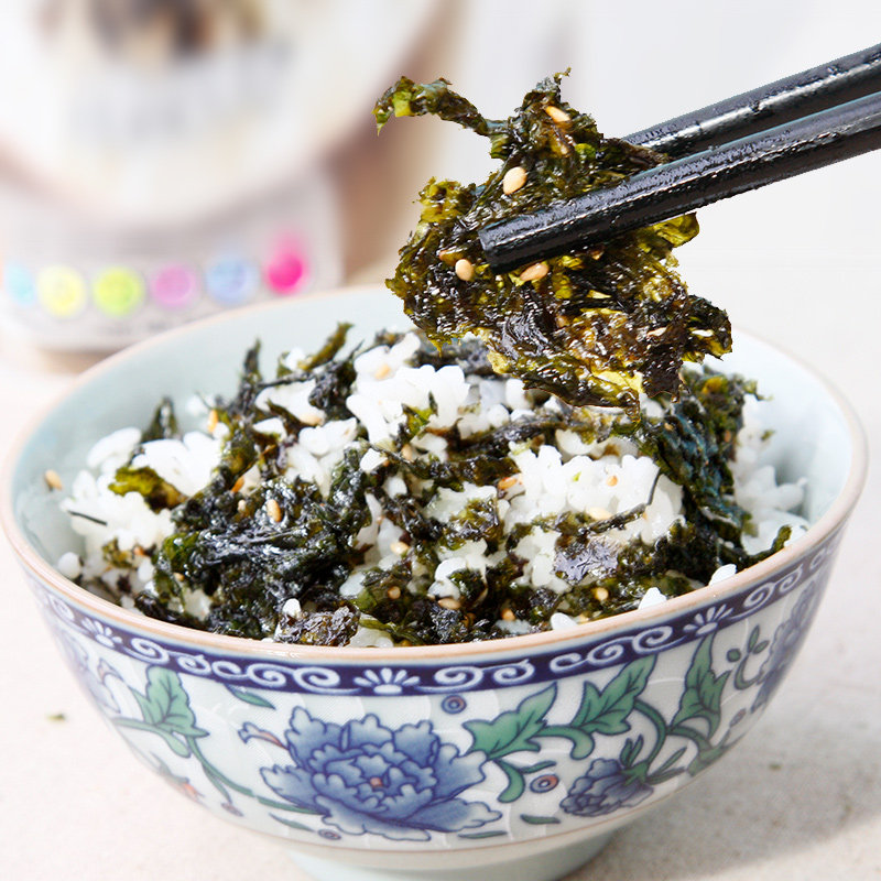 [USD 12.38] Three-bup methyl South Korea imported sesame seaweed ready ...