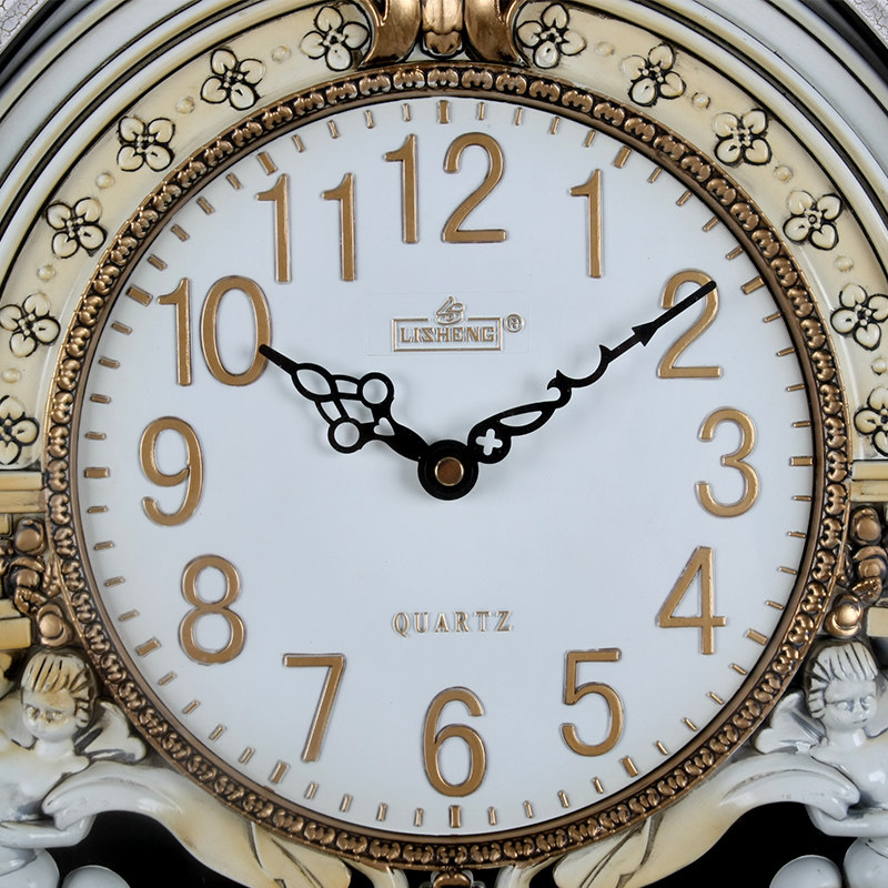 Lisheng European style vintage mute wall clock living room decoration ...