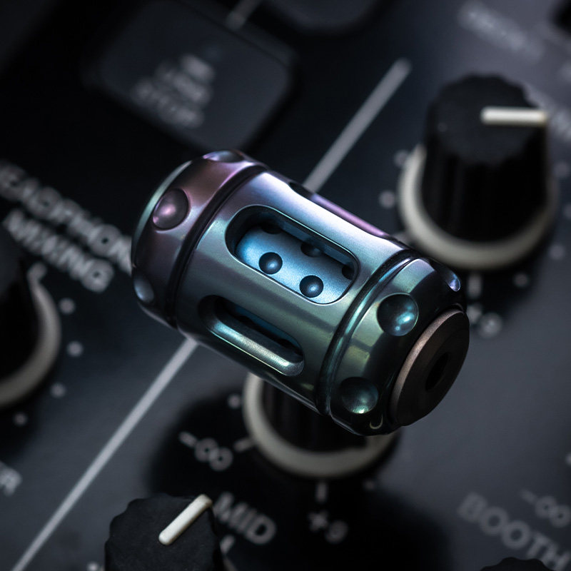 Wood cherry tide time capsule fingertip gyro pendant edc titanium alloy ...