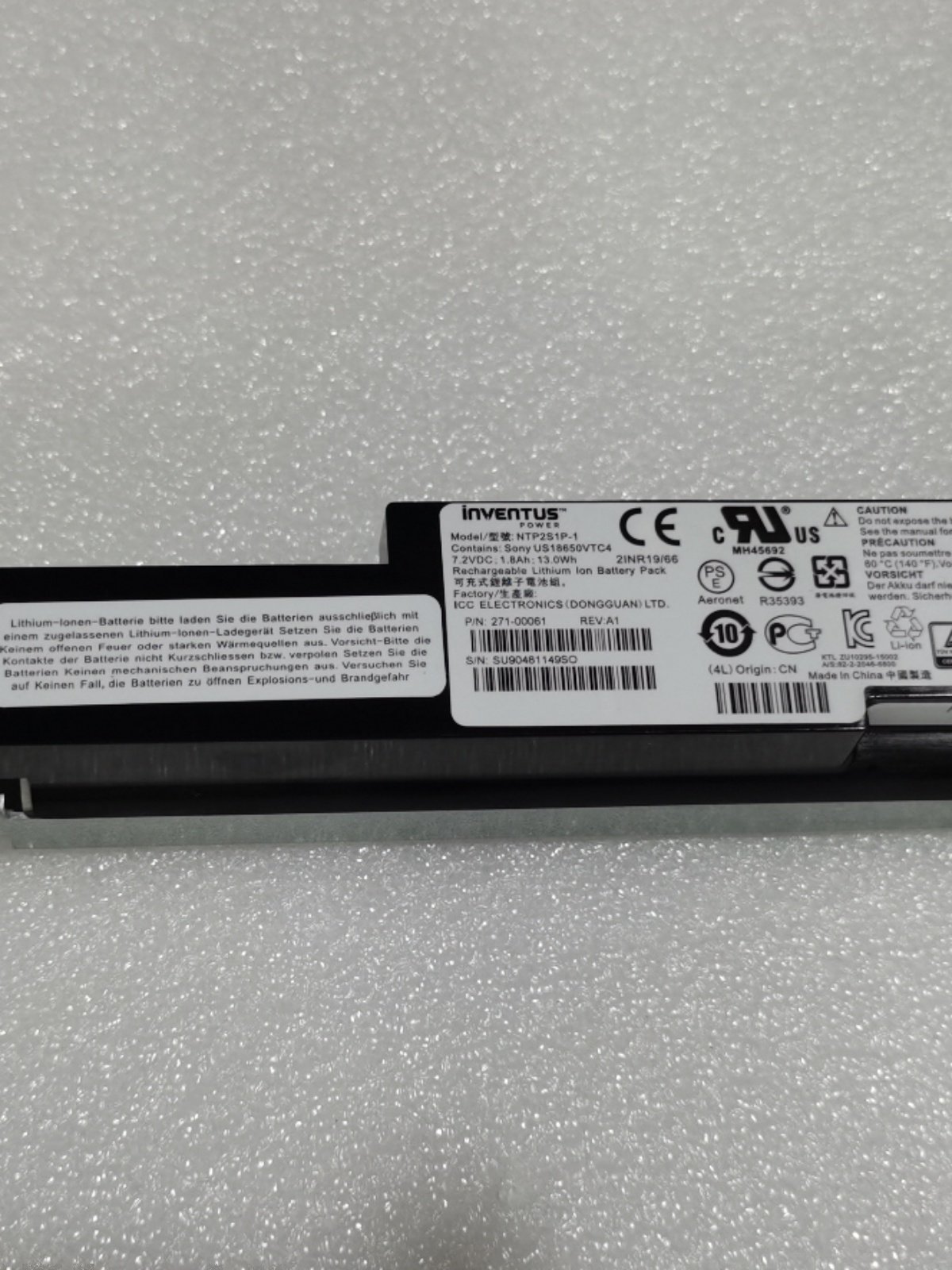 271-00061 X-00061-00 NTP2S1P-1 NETAPP E2800 E5700 EF570 Battery ...