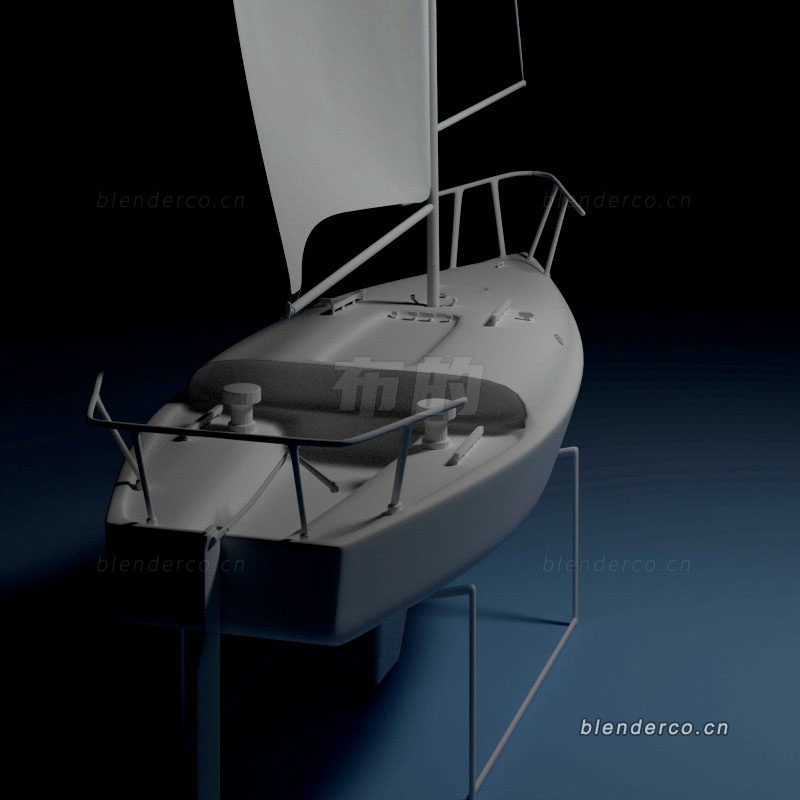 Blender小帆船模型 群友分享 具体作者不清楚了,知道的留言感谢! Blender布的