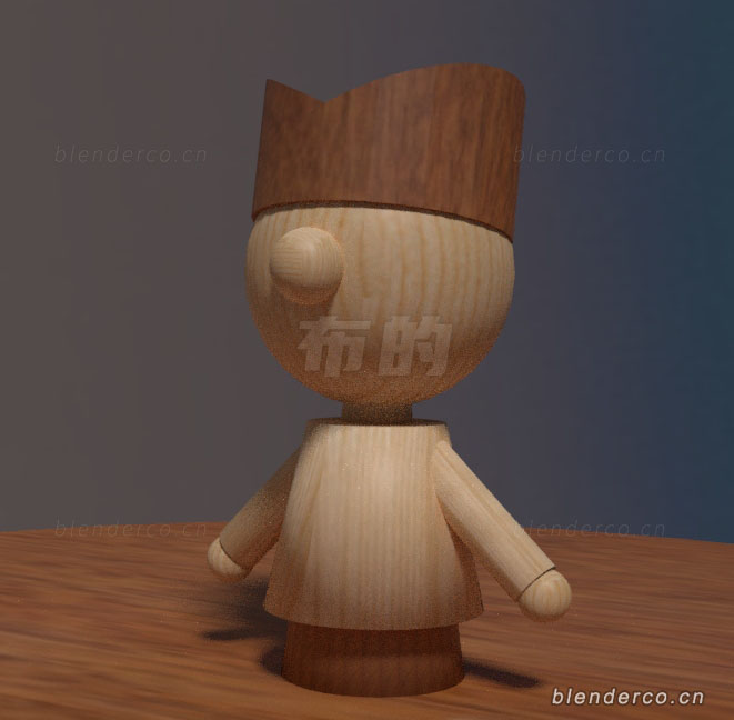 Blender木偶玩具模型 Blender布的