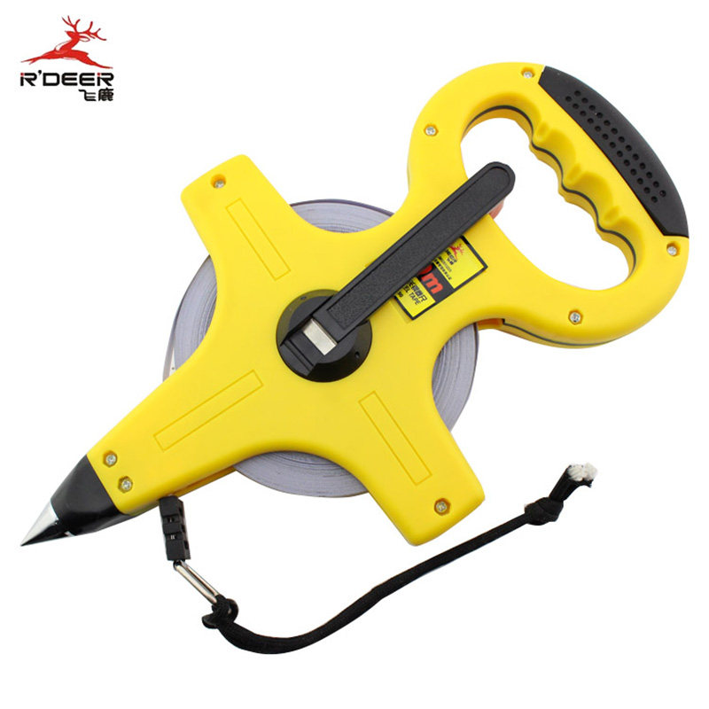 [USD 18.31] Flying deer steel tape ruler 50 meters portable tape ruler ...