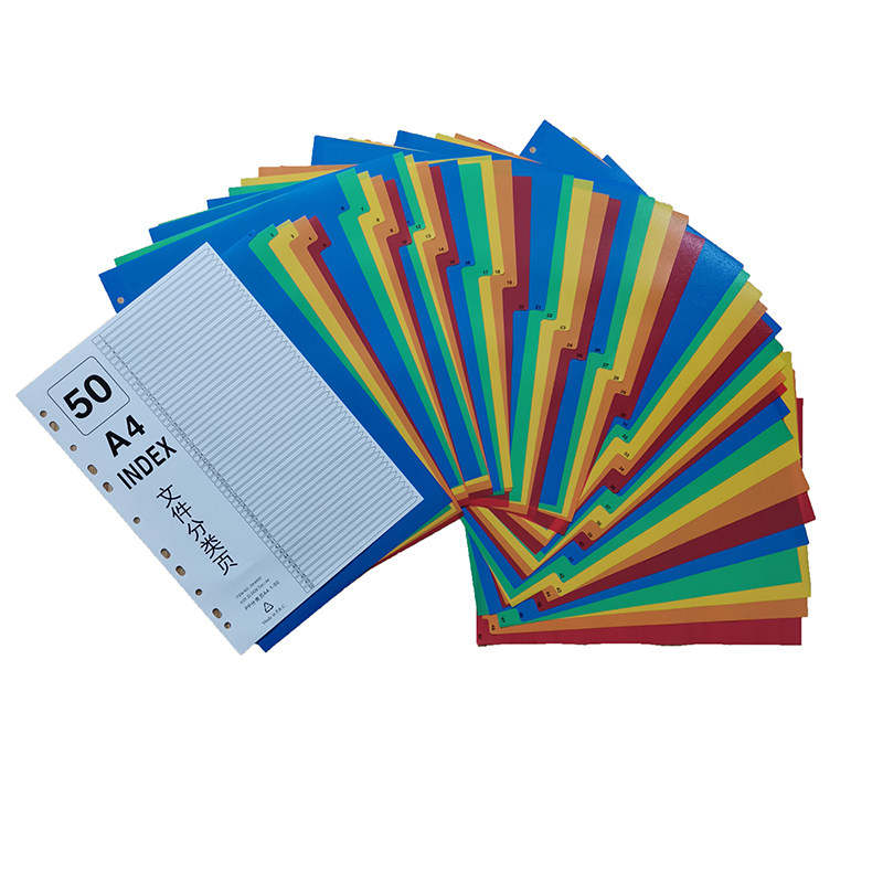 50 sheet plastic color paginated paper sort paper file sort page color ...