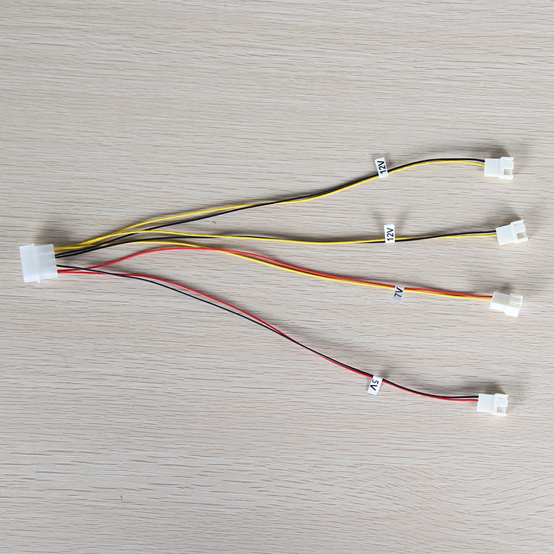 Fan Adapter Cable Power Supply - D Port to Fan 3-Pin Interface - One-to ...