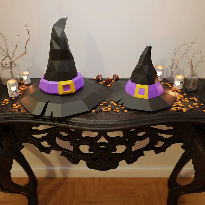 Halloween costume transformation gadget: wearable witch's hat, same ...