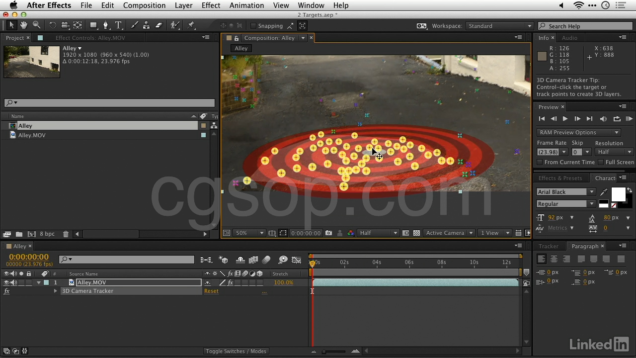 After Effects 跟踪相机和稳定素材教程 - 视频素材资源网 CGSOP.com