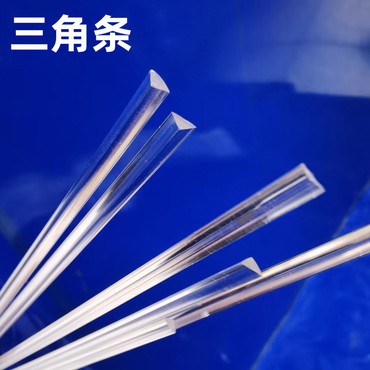 [USD 22.20] 100 Transparent acrylic triangle bar solid crystal triangle ...