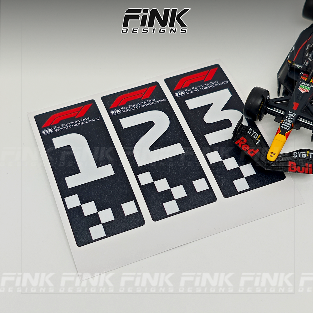 F1 formula 1 finish place waterproof sticker: 🏎️ The exclusive glory on ...