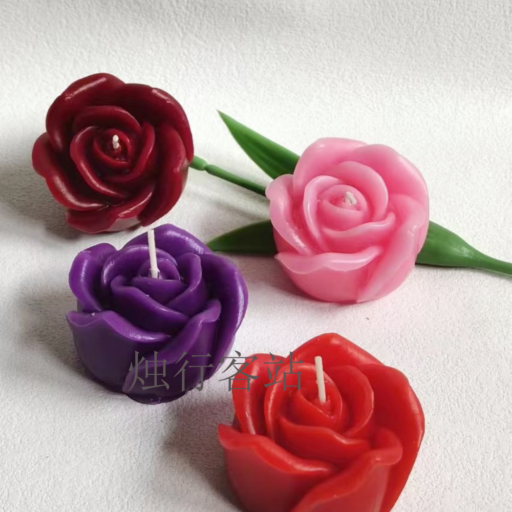 Handmade black water floating rose with a large diameter of 6cm ...