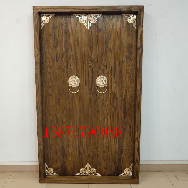 Chinese-style solid wood door antique opposite door old-fashioned villa ...