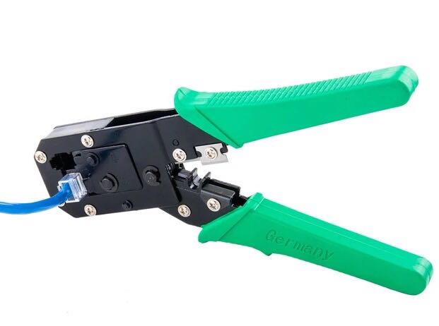 [USD 14.24] Three-use network cable clamp telephone crystal head ...