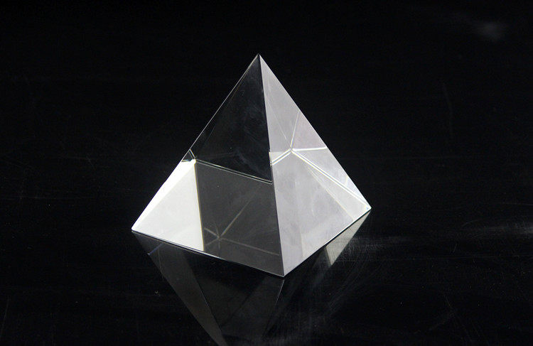 Supply Pure Transparent Crystal Glass Tetrahedron Triangular Pyramid 5 ...