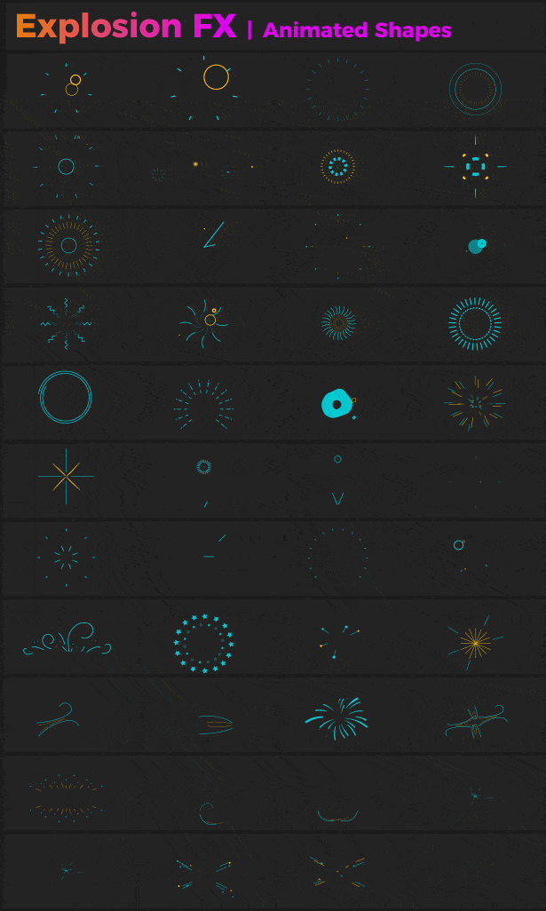 AE模板-860组文字标题排版图形转场气泡指示线背景动画元素V18 | 龋齿一号GFXCamp