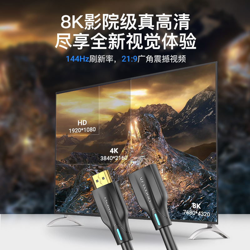 Купить Кабель Удлинитель Вэй Сюнь разъем HDMI 2. 1 мужчина-женщина 8К ...
