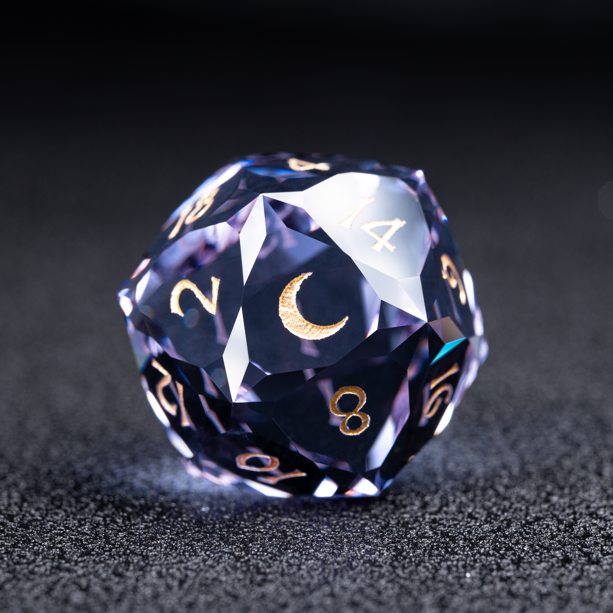 Original diamond star pattern faceted icy violet crystal dnd dice 🔮 Coc ...
