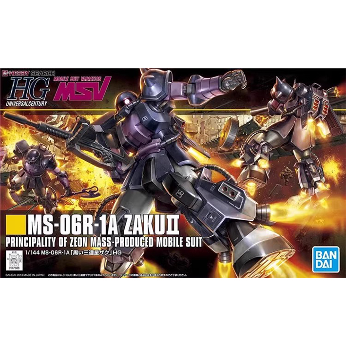 HGUC 1/144 MS-06R-1A Zaku II (Black Tri-Stars Custom) Gundam Model Kit Bandai – ROLKO tech