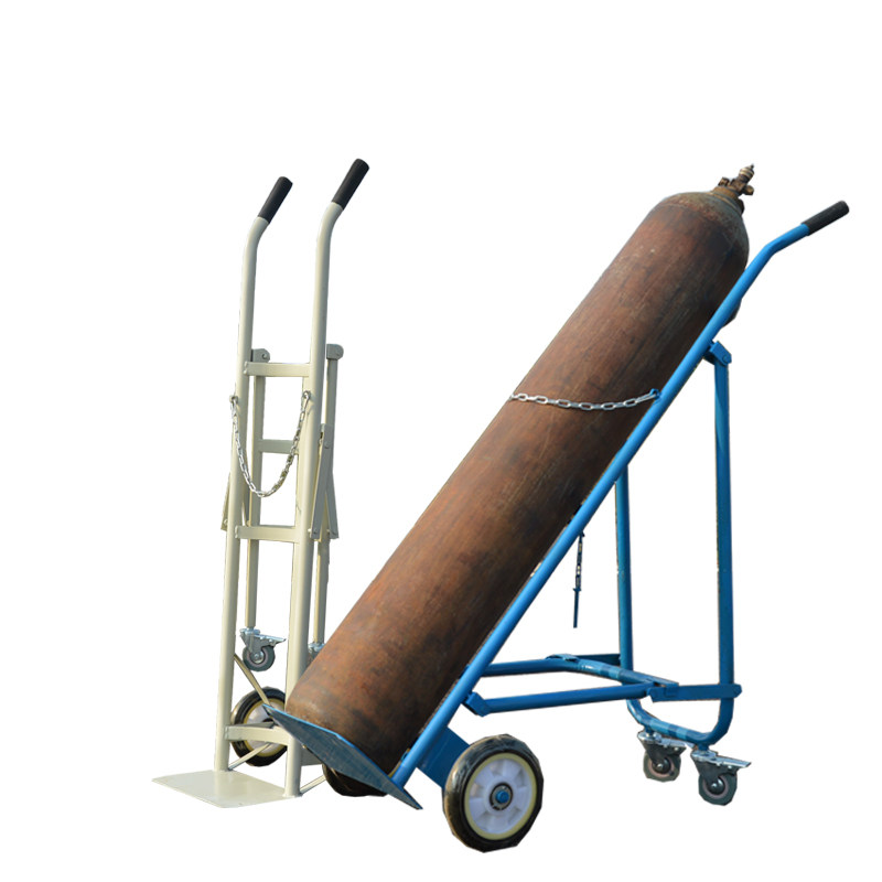 40L oxygen acetylene bottle cart liquefied cylinder pull car acetylene ...