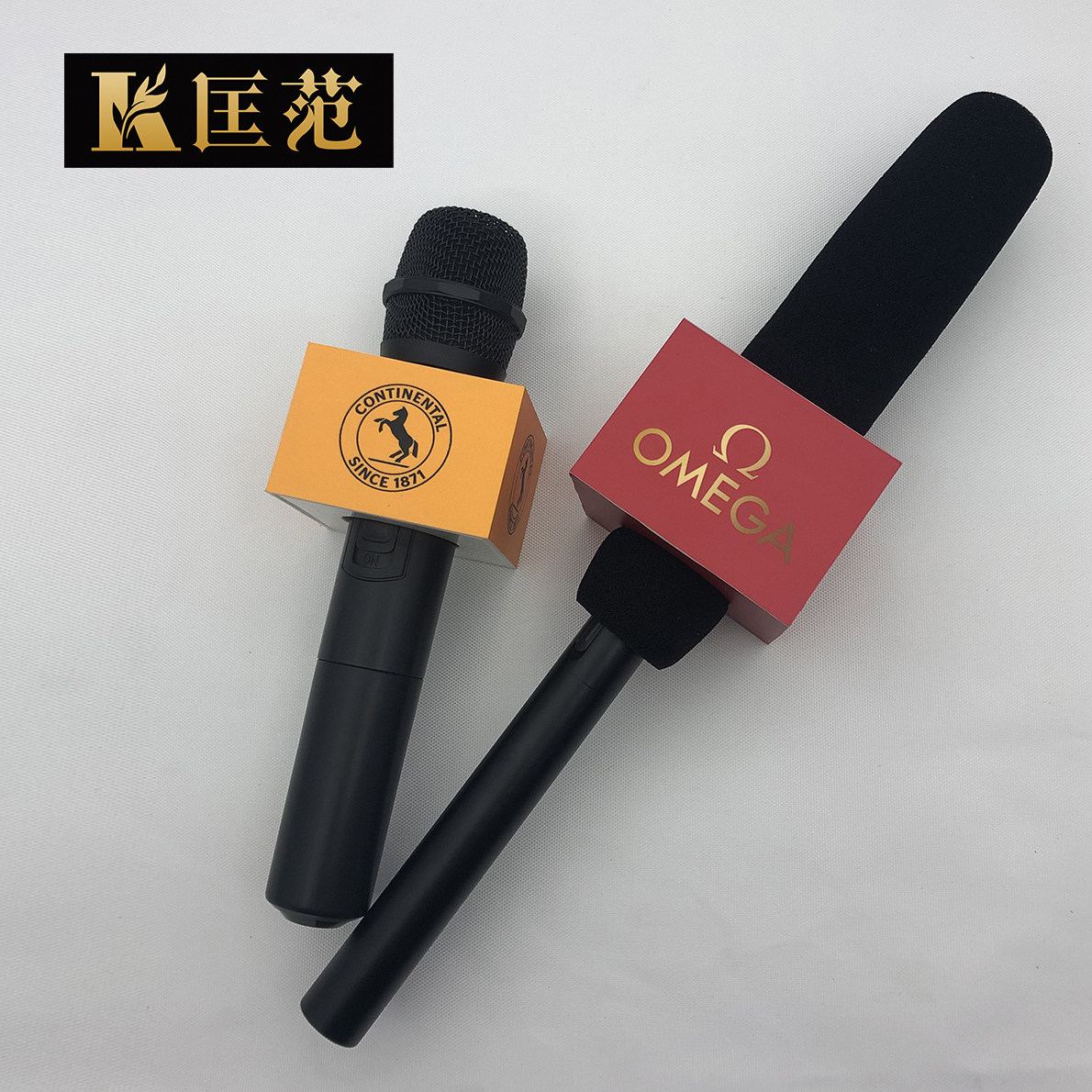 [USD 6.73] LOGO customized desktop microphone set media interview LOGO ...