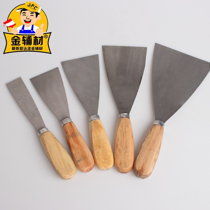 [USD 4.11] Grey knife with thick wooden handle greasy knife cleaning ...