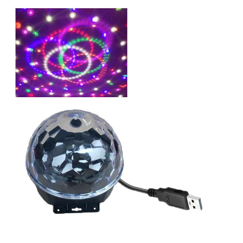 [USD 14.54] Stage lights Crystal Magic Ball USB Plug Ktv Flash 5V ...
