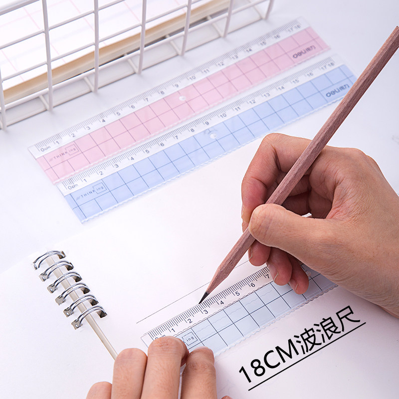 [USD 4.37] Dell Transparent Straight Ruler 18cm Ruler with Wavy Line ...