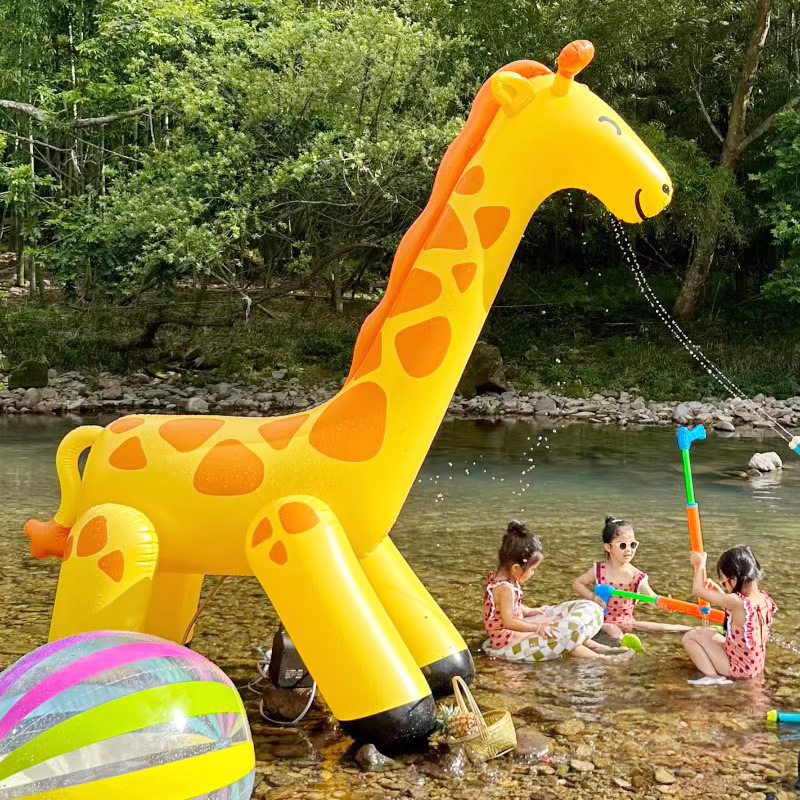 2025's hottest new release! 2.2m extra-large inflatable giraffe water ...
