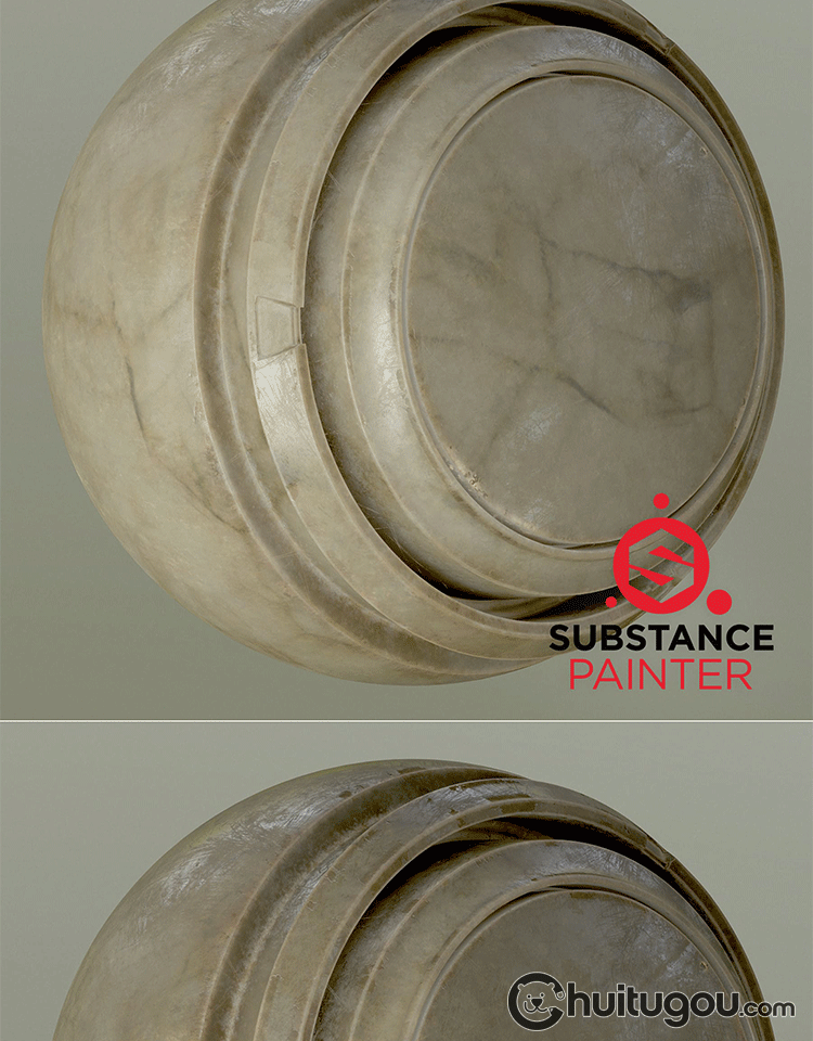 Substance Painter玉石汉白玉智能材质球spsm大理石矿石SP纹理 - SP材质球 - 绘图狗-设计灵感素材集散地