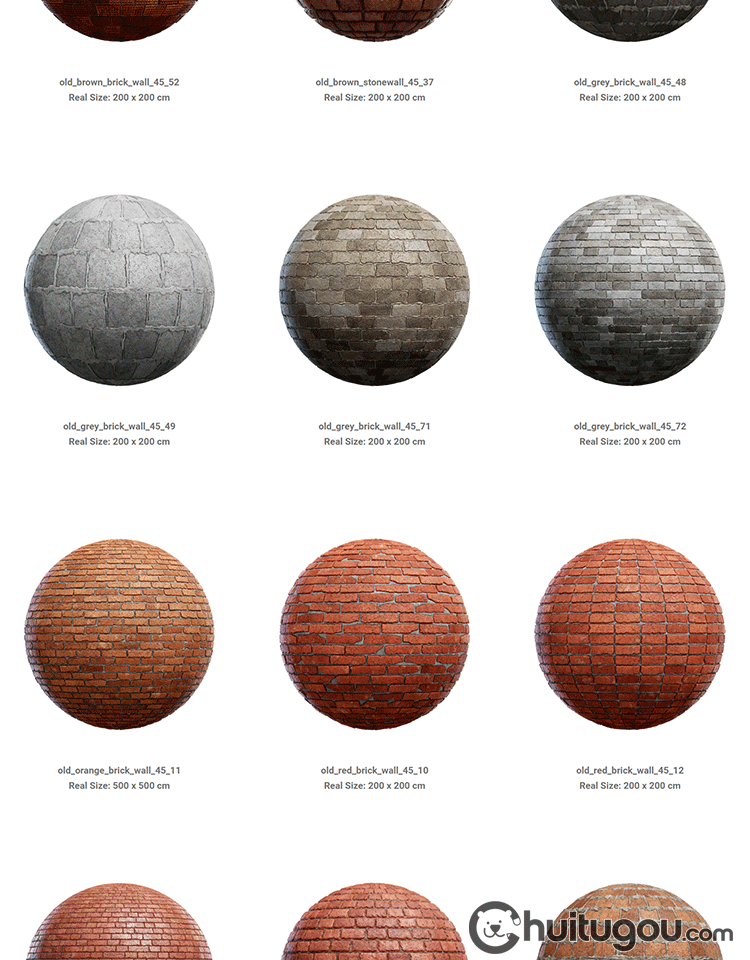 红砖墙石砖石板毛坯墙材质贴图CGAxis Brick Walls PBR Textures - CGAxis PBR贴图 - 绘图狗-设计灵感 ...