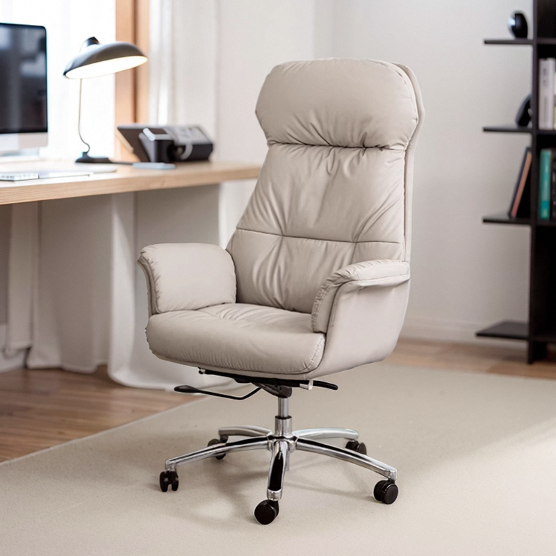 Genuine leather boss chair, a luxurious enjoyment in the office? deep ...