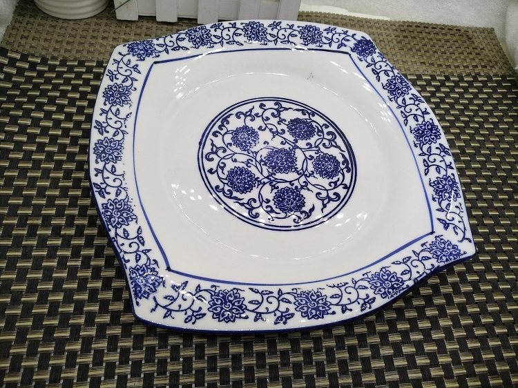 [USD 6.58] Soup plate irregular flower porcelain plate chopped pepper ...