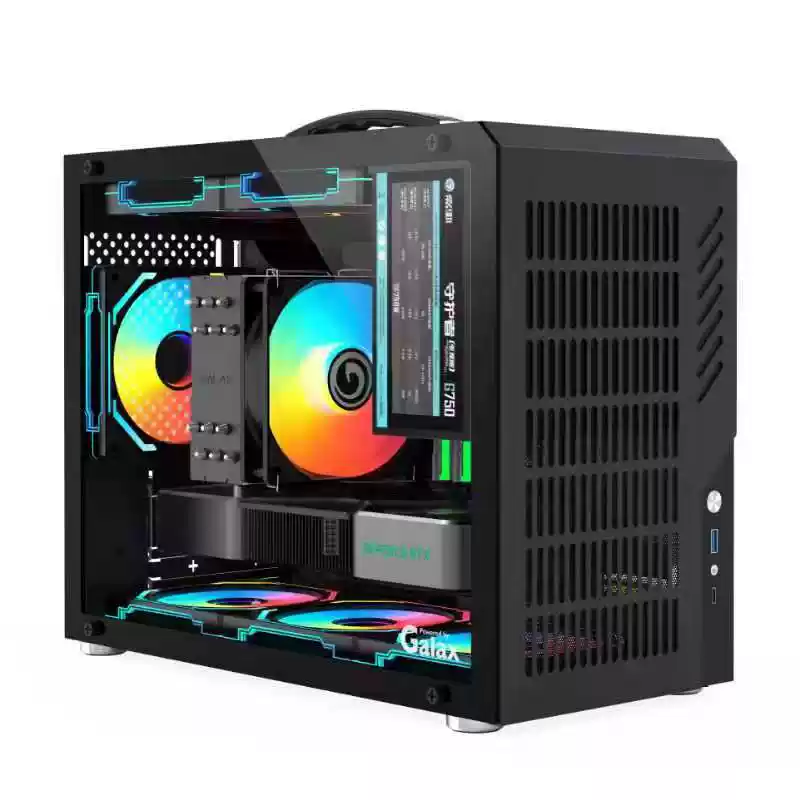 影驰战獾Z01/D01/D03/V01 MINI手提小机箱支持MATX主板 ATX电源