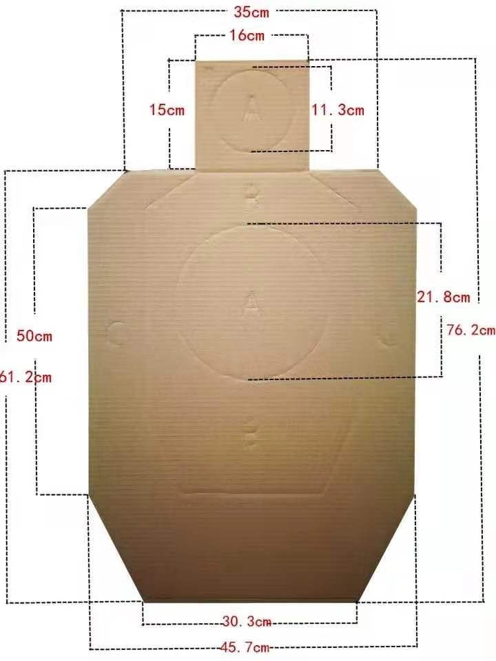 [USD 4.28] IPSC Target Paper Diamond IDPA Section Double Sided Live ...