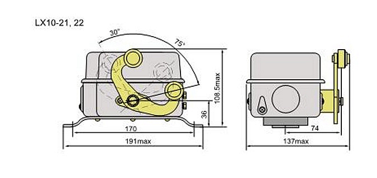 德力西行程开关限位开关LX10-12 11三相行车运行限位器起重机塔吊-阿里巴巴