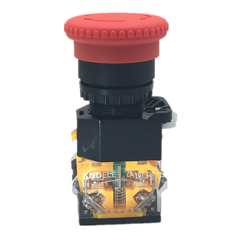 LA167-D8-11ZS Emergency stop button self-locking switch Mushroom head ...