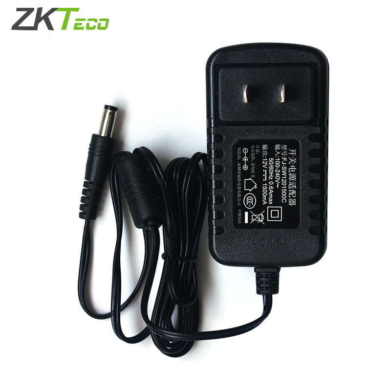 [USD 14.24] ZKTeco TwinTech Attendant Power Cord 12V1500ma Power ...