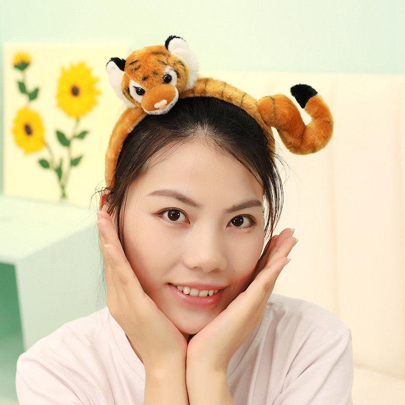 world.taobao.com: ins plush tiger panda face wash cartoon headband cute ...