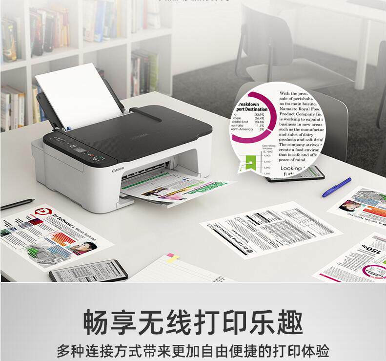 佳能TS3480打印机 家用手机无线彩色喷墨学生作业复印小型一体机-阿里巴巴