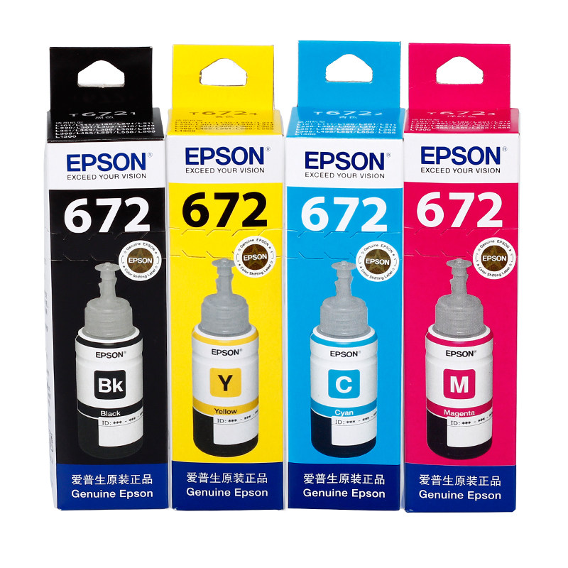 [USD 29.82] Epson original printer ink 672 L360 L380 L351 L1300 L383 ...