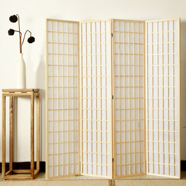 Buy Japanese-style screen partition Zen-style mobile foldscreen simple ...