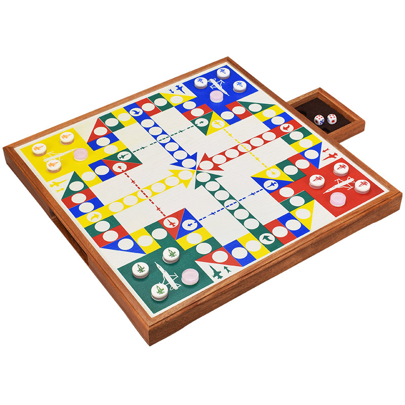御圣飞行棋套装：大人小孩都爱玩的木质大号桌游，亲子时光必备！-飞行棋-淘宝百科网