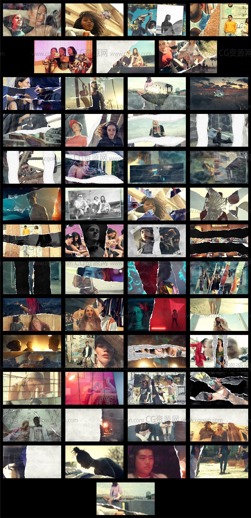 转场FCPX插件52种创意纸张撕裂动画过渡转场效果 一键安装 | CG资源网