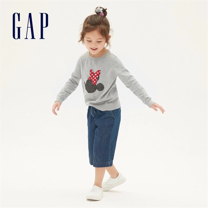 全新gap女童可爱米妮毛衣秋季童装洋气儿童针织衫100码偏小
