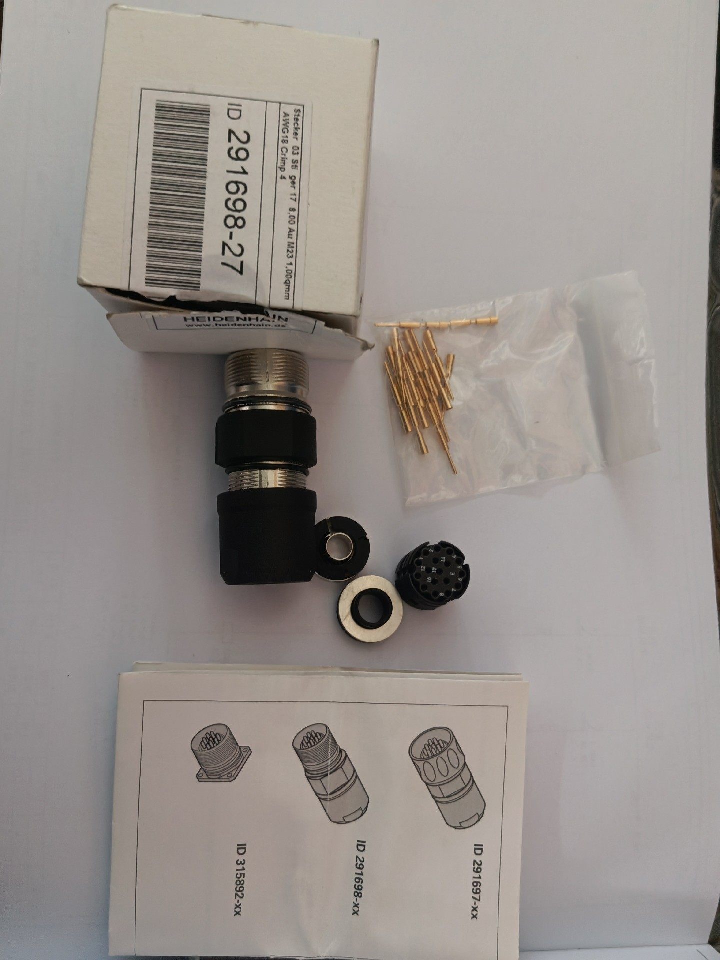 HEIDENHAIN连接器 海德汉插头 M23 17芯 29