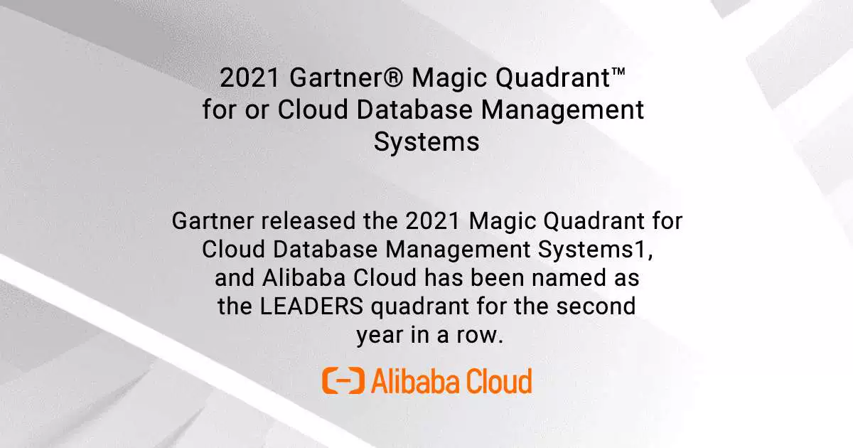 2021 Gartner® Magic Quadrant™ for or Cloud Database Management Systems ...