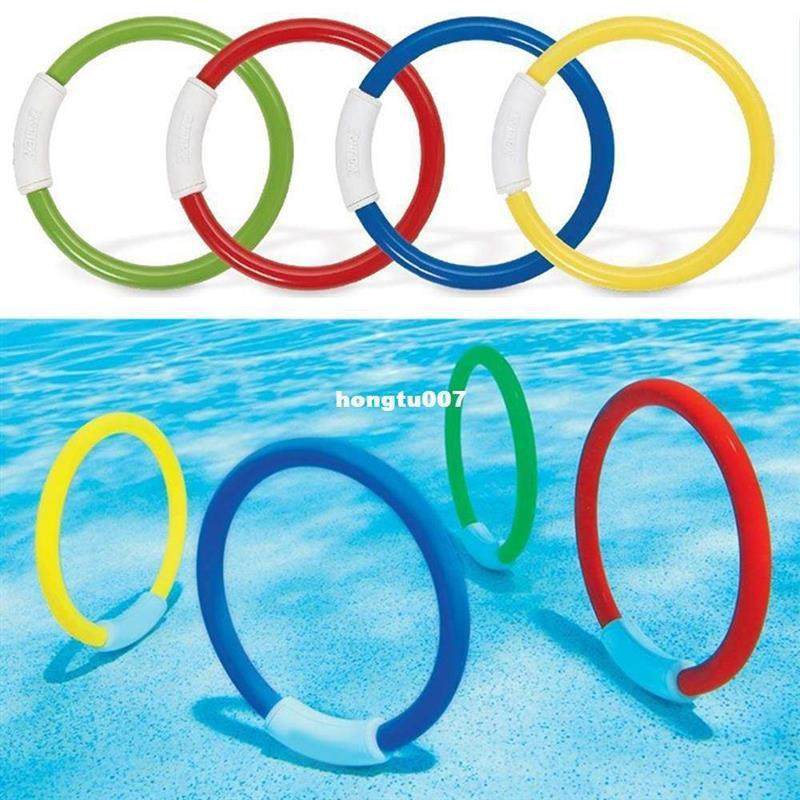 Osierr6 Dive Swimming Pool Rings,4 Ring Game Set: 🏊‍♂️水上樂園必備，讓寶寶夏日清涼一夏！🎉
