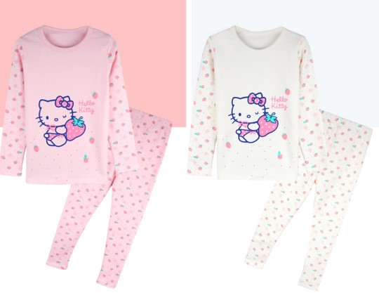 Купить нижнее белье hello kitty儿童内衣套装纯棉加厚冬季女童秋衣秋裤套装宝宝内衣 KT/n5022 в ...