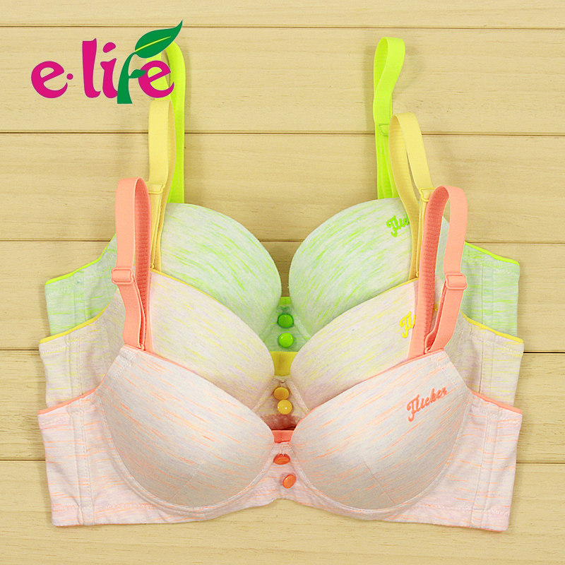 Купить Бюстгальтер 2件包邮怡兰芬糖果色棉质软钢圈少女文胸学生聚拢内衣胸罩831524 Yilan Fen в ...