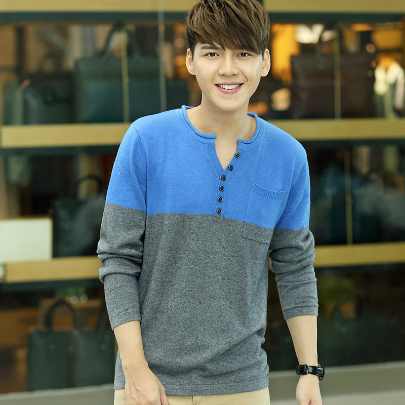 Купить Свитер мужской Кашемир новый осень и зима мужские colorblock V ...