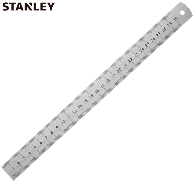 [USD 5.87] STANLEY Stanley stainless steel ruler 15 30 60cm double ...